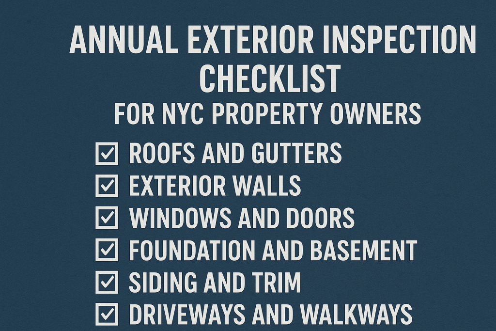 Annual Exterior Inspection Checklist for NYC Property Owners - Gushi ...